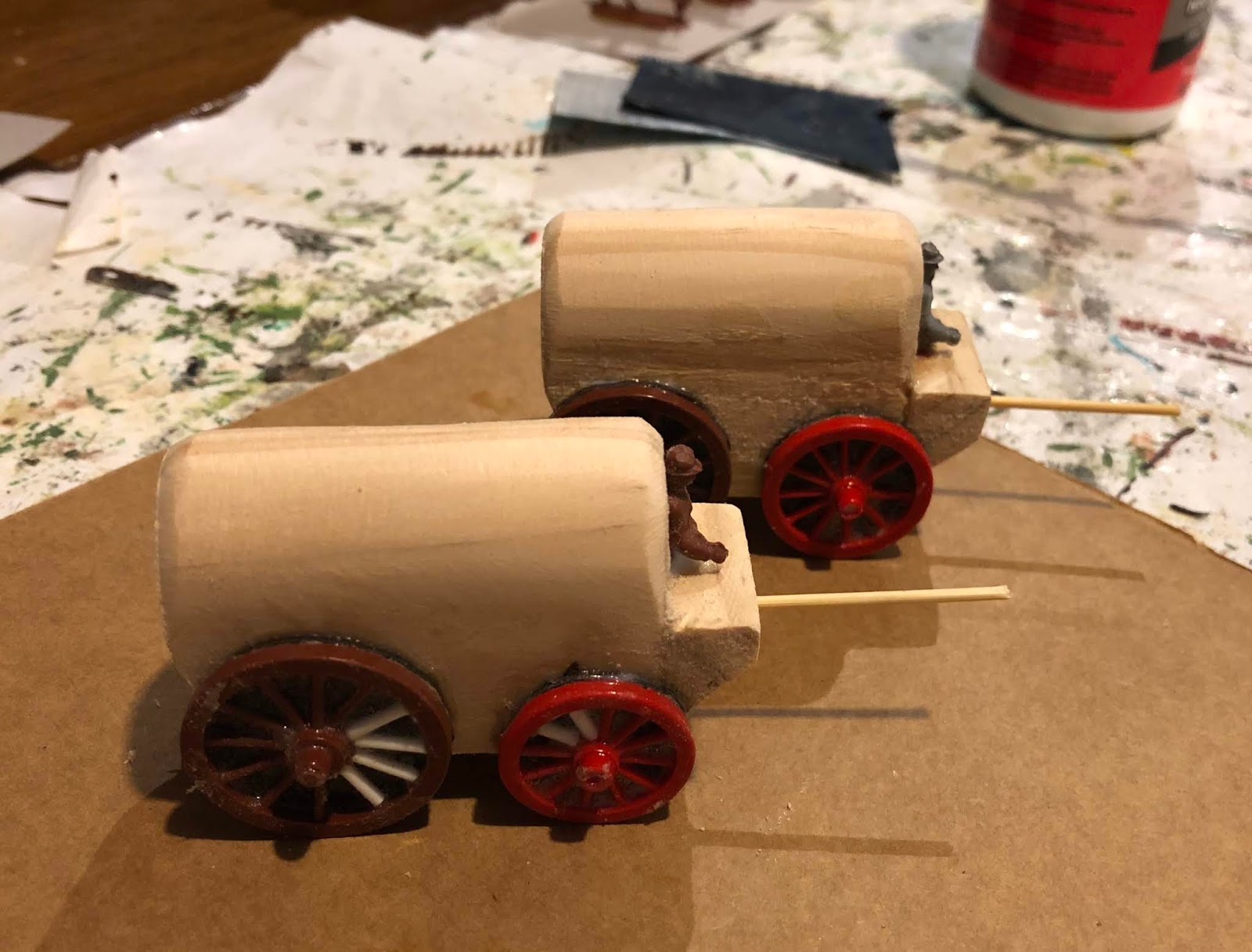 Grid based wargaming - but not always: Wagons and card activation