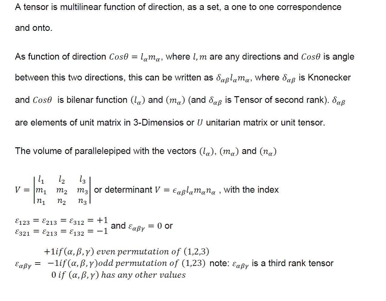 Spheres: Definition of Tensor