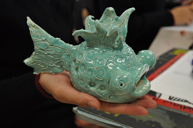 I teach art: Clay Fish