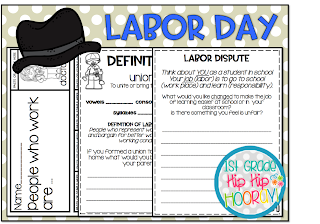 1st Grade Hip Hip Hooray!: Labor Day!
