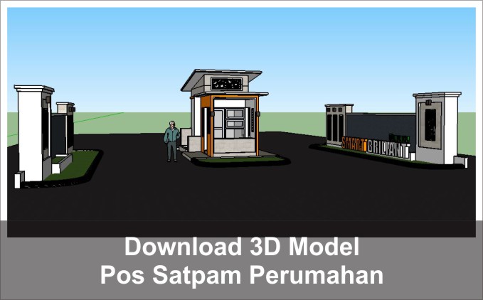 Download 3D Pos Satpam Perumahan Referensi Arsitektur - Arsimedia