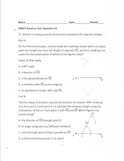 Geometry, Common Core Style: PARCC Practice Test Question 21 (Day 164)