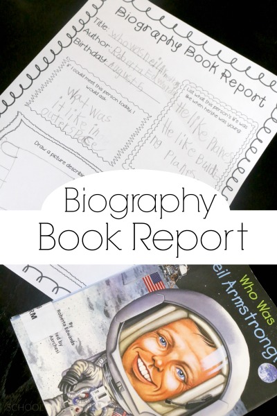 Biography Book Report Printable for Kids | School Time Snippets
