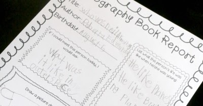 Biography Book Report Printable for Kids | School Time Snippets