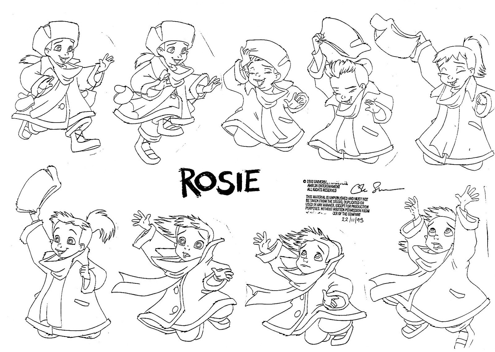 Living Lines Library: Balto (1995) - Characters, Model Sheets