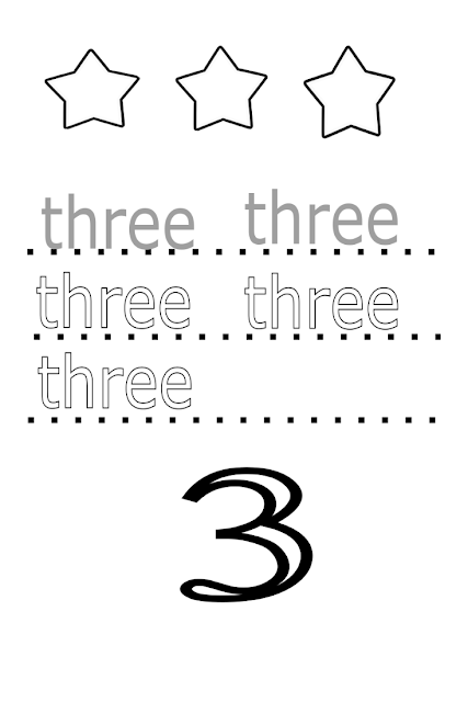 EARLY EDUCATION : number 3 worksheet