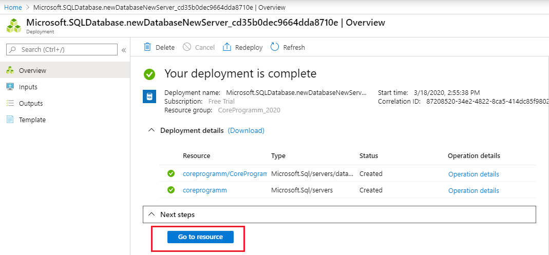 How to create an SQL database in Microsoft Azure - CoreProgram