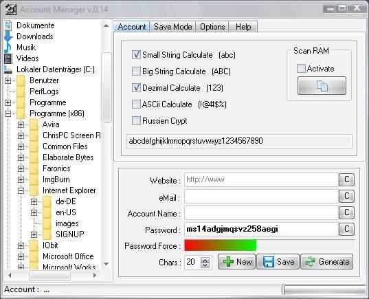 hackbard: Account Manager