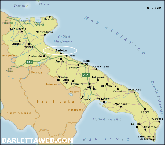 Cartina Puglia Barletta | Cartina