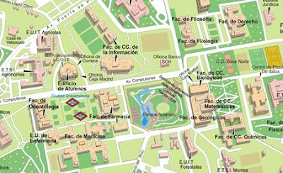 Conjugating every day!: Campus Map (Universidad de Compultense)