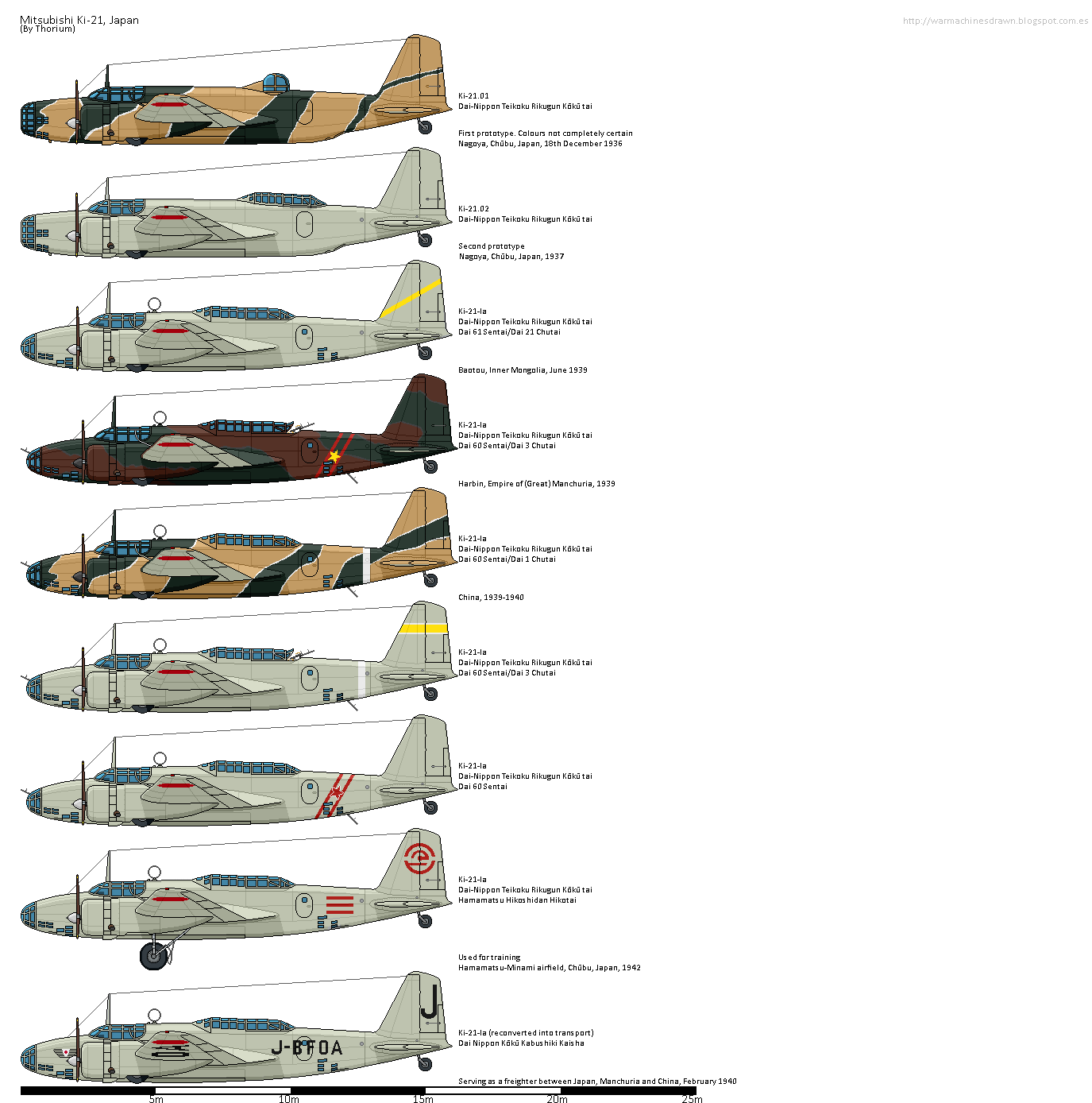 War Machines Drawn: MItsubishi Ki-21, part one