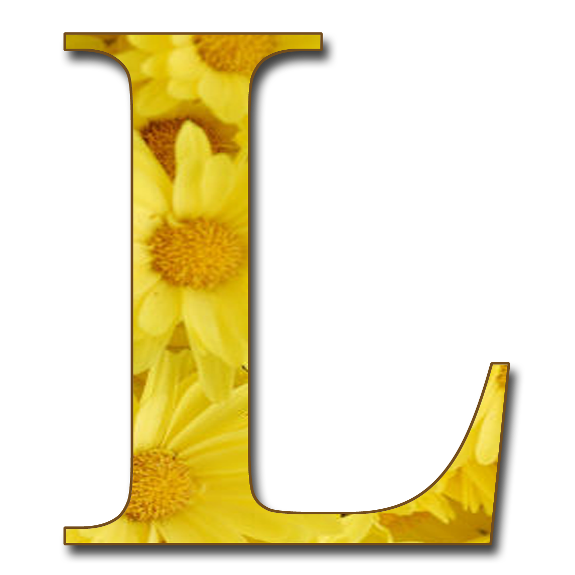 GRANNY ENCHANTED'S BLOG: Free Yellow Floral Alphabet