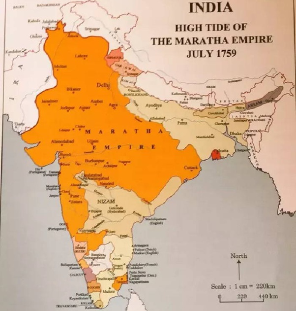 Maratha Empire: At its peak