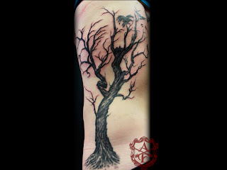 Arrows And Embers Custom Tattooing: Tree with Birds Rib Tattoo done by ...