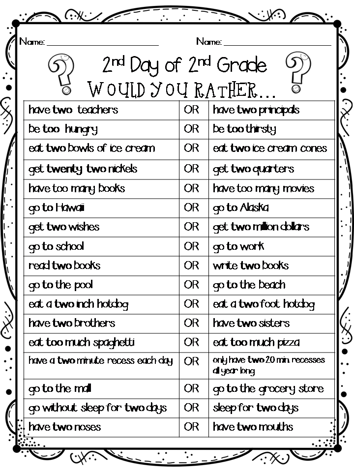 Stickin' With Second Grade: Second Day of Second Grade