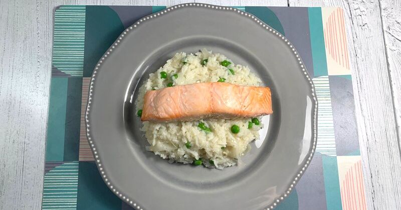 Salmon with Coconut Rice