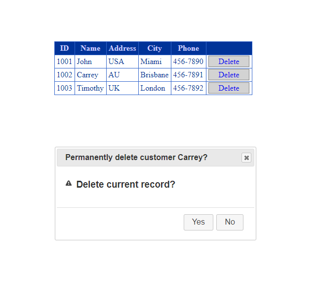 ASP.NET Web Forms GridView Show Confirm Dialog Using jQueryUI Dialog ASP.NET Web Forms GridView Show Confirm Dialog Using jQueryUI Dialog