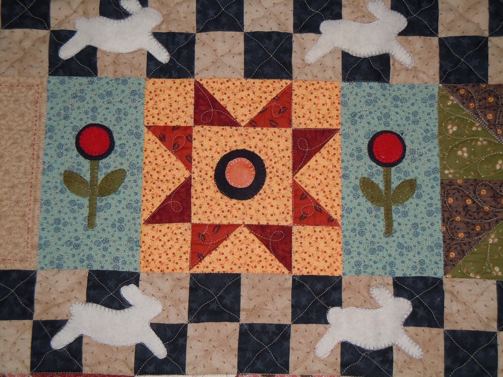 The Painted Quilt: Happy Scrappy Spring - Row 4