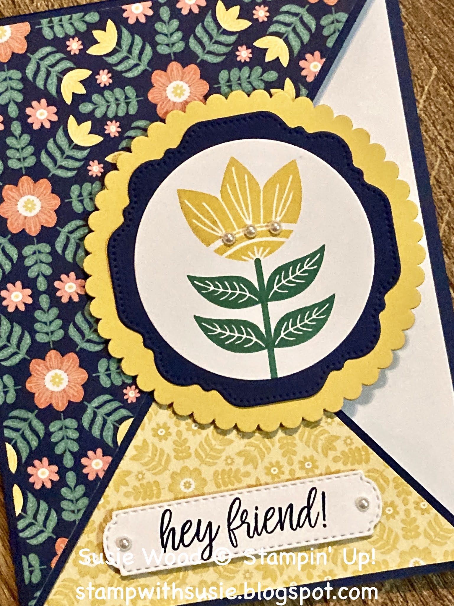 Stamp with Susie: Sweet Symmetry Fun Fold card