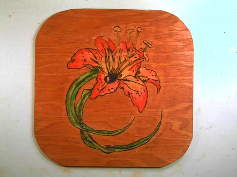 Magikal Journeys : Flowers Pyrography ART,wood burning, handmade wall ...