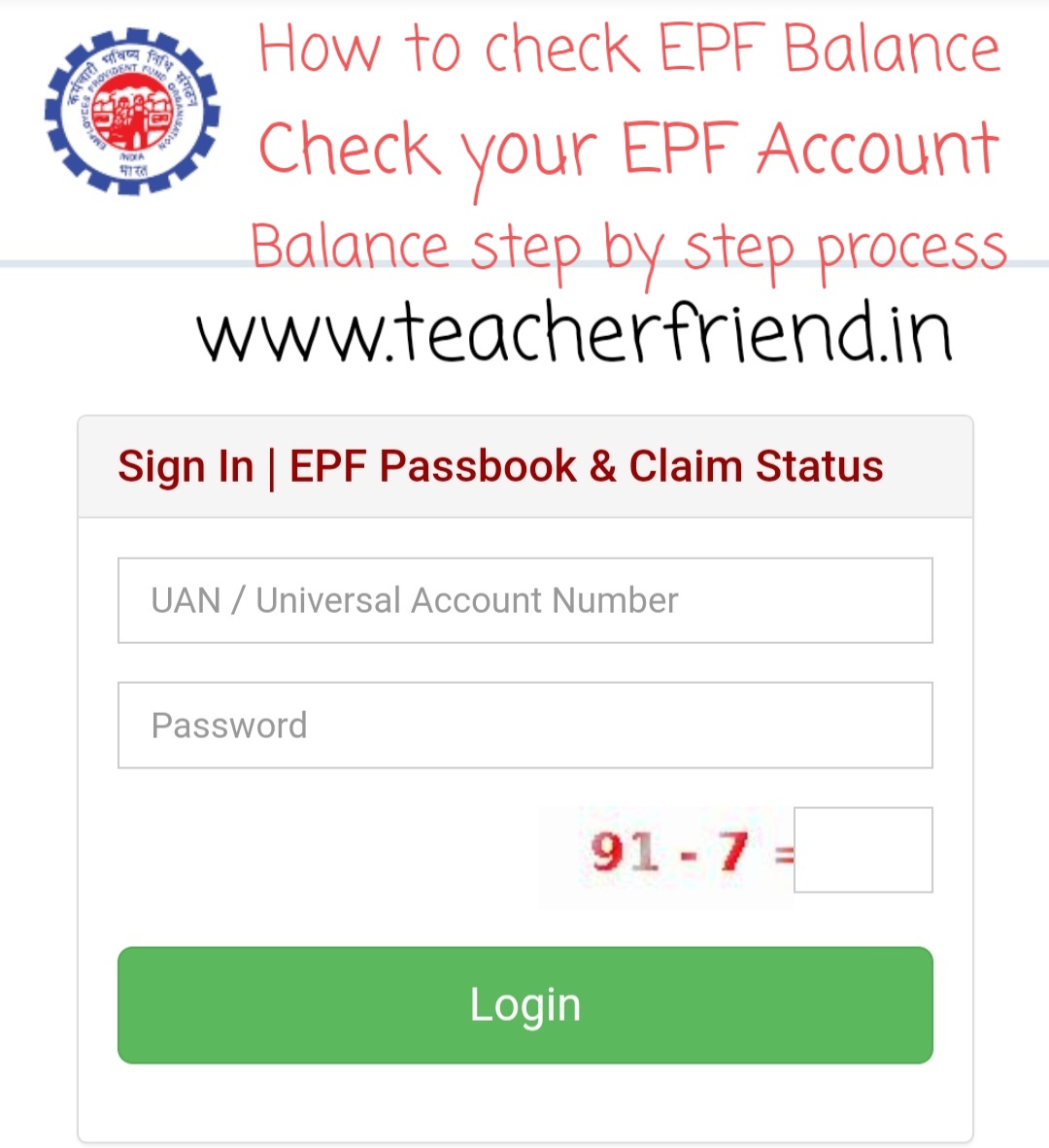 How to check EPF Balance Check your EPF Account Balance - Website for ...