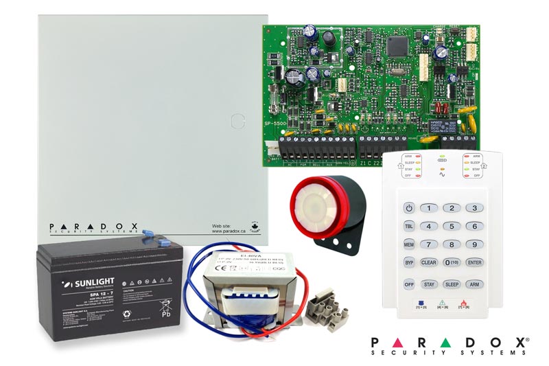 PARADOX SP5500 Πλήρης συναγερμός (test6)