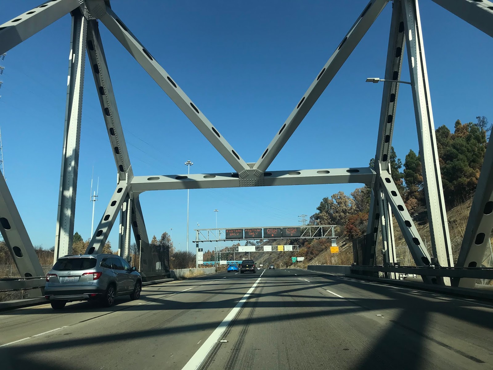 Interstate 80 west over the Carquinez Bridge to the San Francisco ...