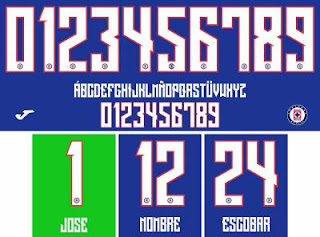 Cruz Azul 2019-20 tipografía