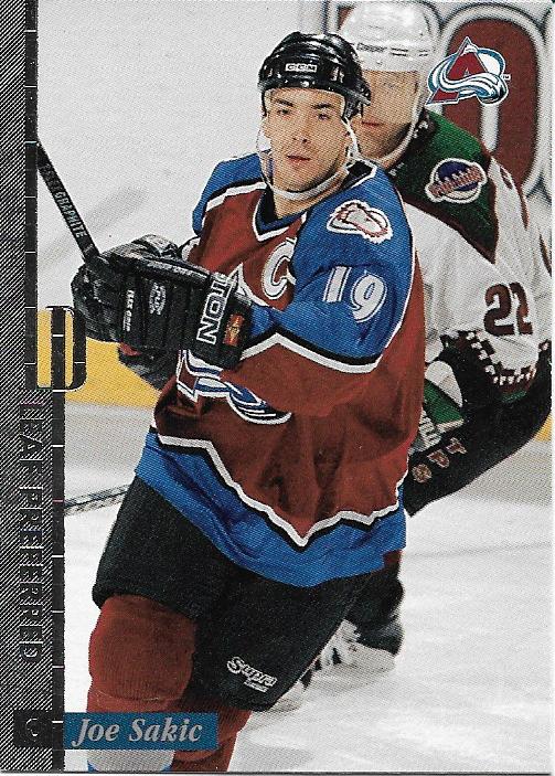 My PCs--one card at a time: Joe Sakic card #206 1996-97 Leaf Preferred #37