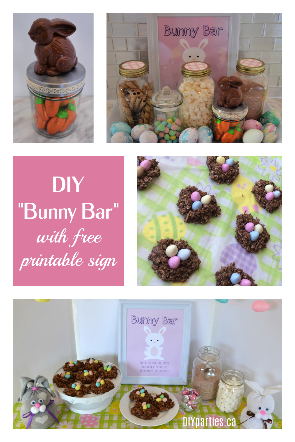 DIY Parties: Simple Easter "Bunny Bar"... with free printable sign