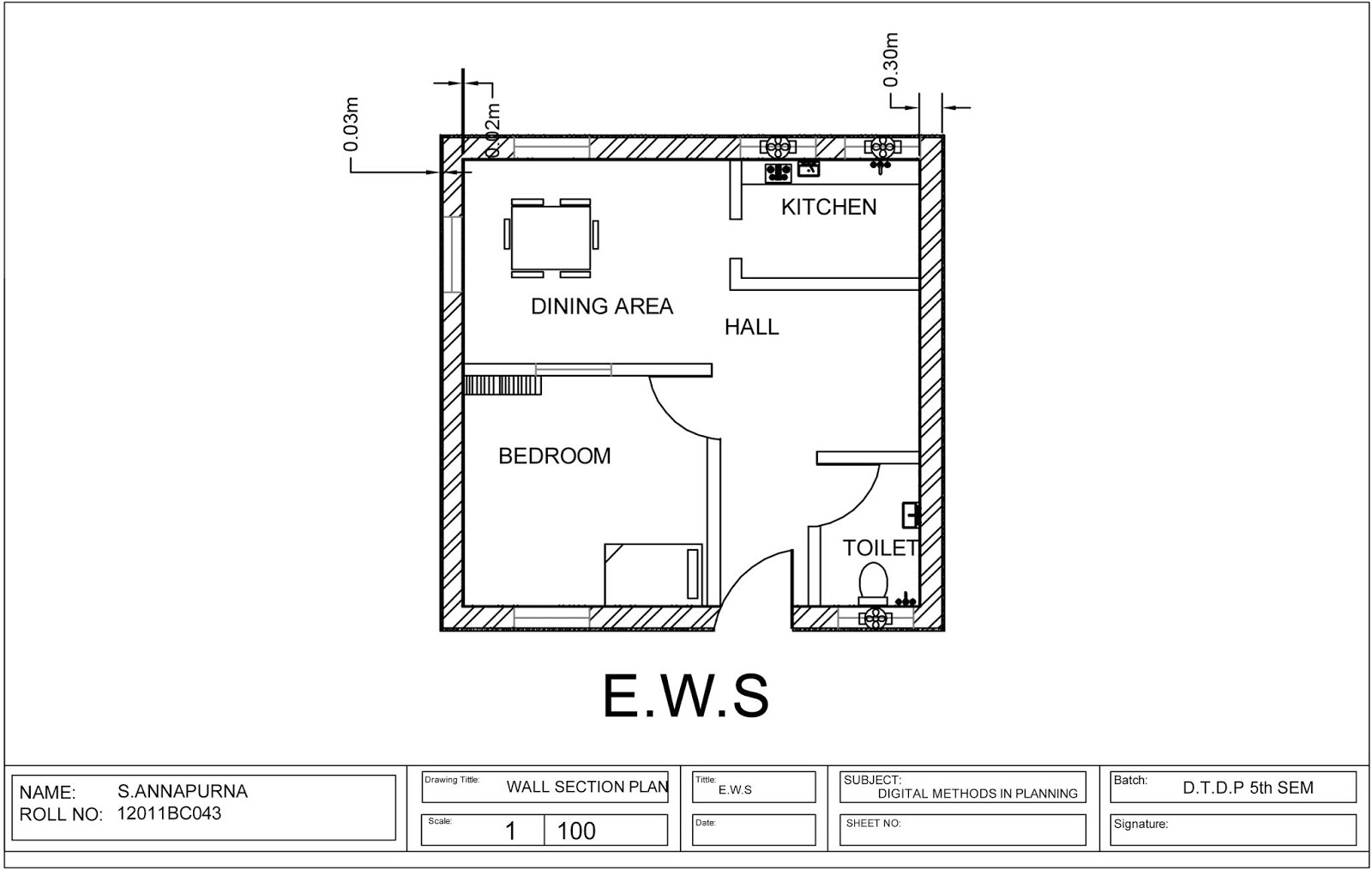 Autocad E.W.S Residential Layout