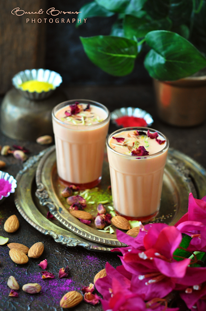 Persian Saffron Rose Milkshake - Curries & Stories