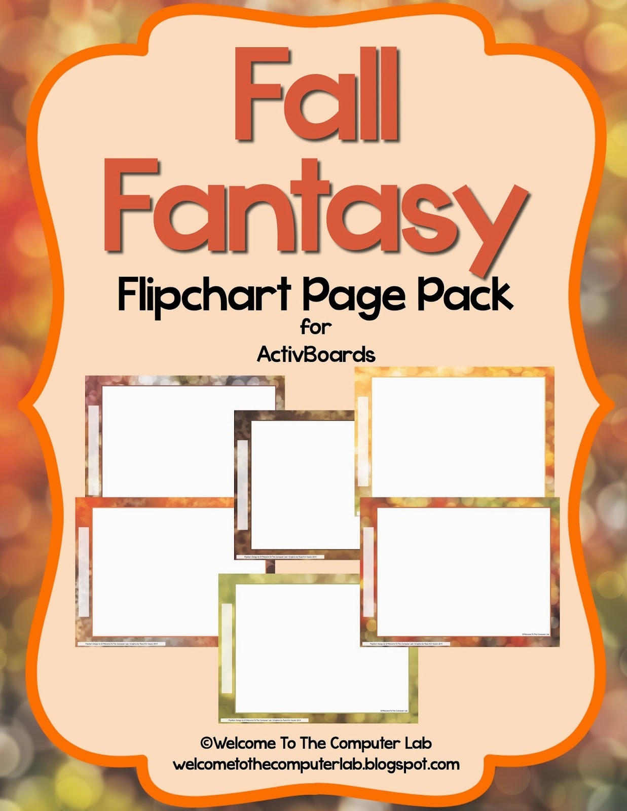 Welcome To The Computer Lab!: Fall Fantasy ActivBoard Flipchart Page Pack