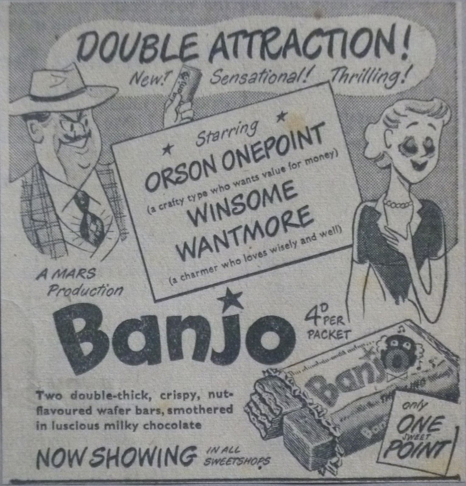 Hold The Front Page: New Feature - Friday Random Ads - Banjo Bar