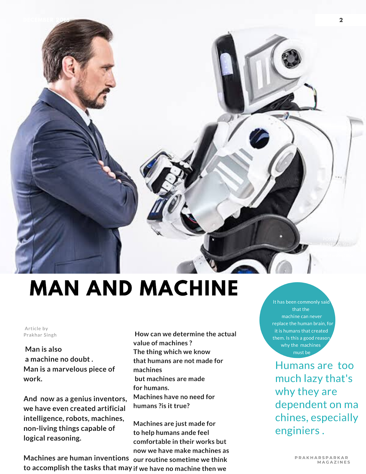 Man vs Machine magazine by prakharsparkar