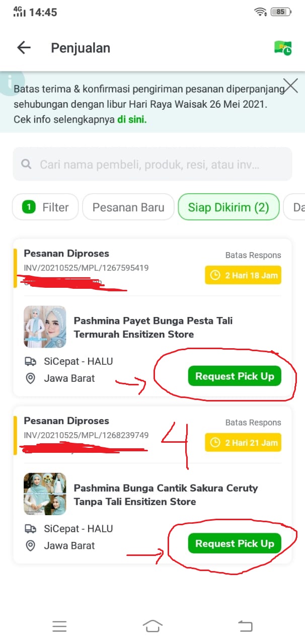 Cara Request Pick Up Pesanan di Tokopedia - Tutorial di Tokopedia