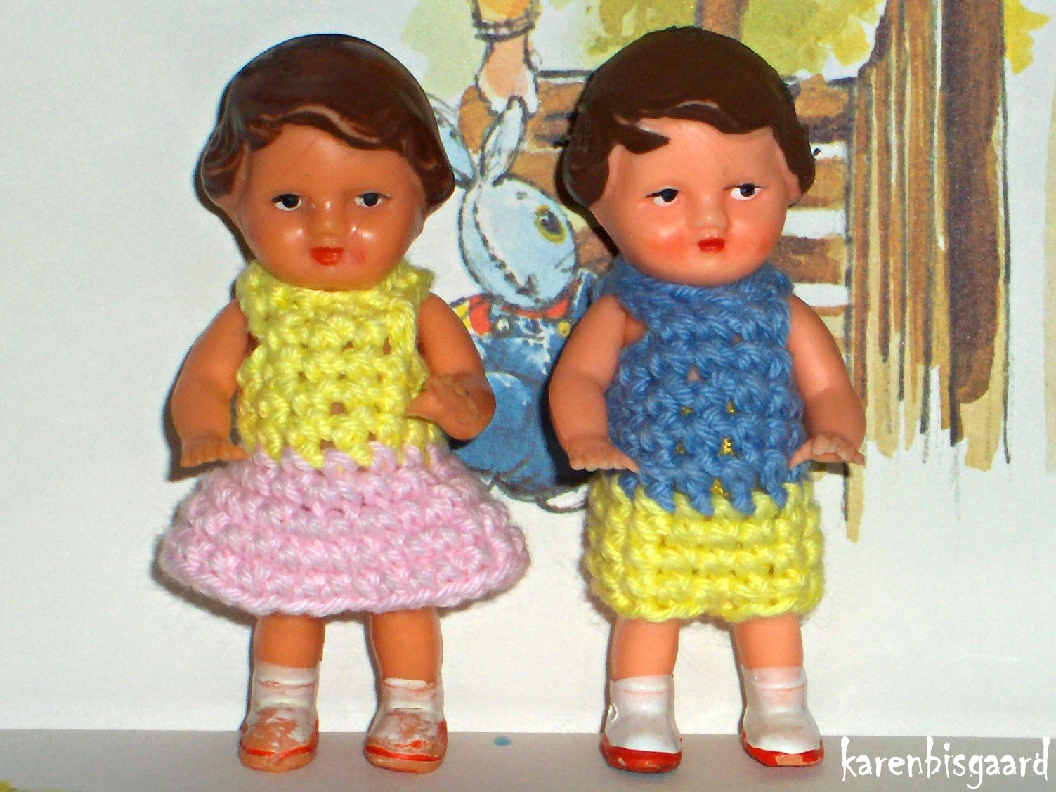 Karen`s Vintage Dolls Photography.: Ari toddler dolls collection 7 cm high.