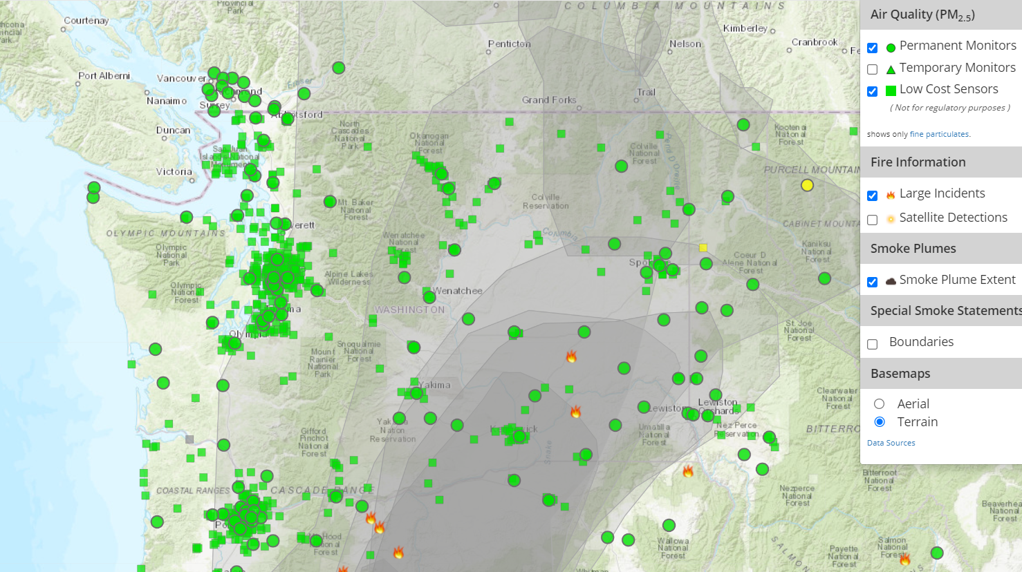 Washington Smoke Information
