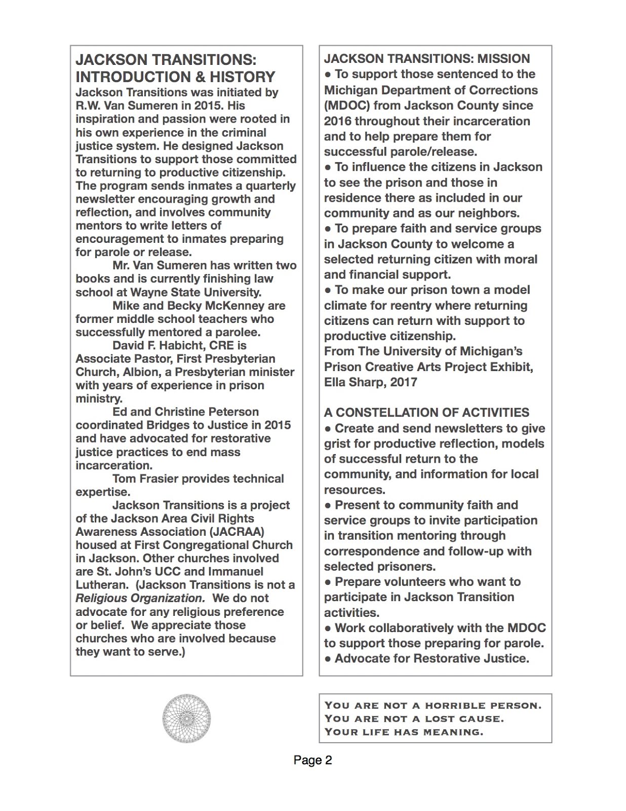 Jackson Transitions: The Newsletter