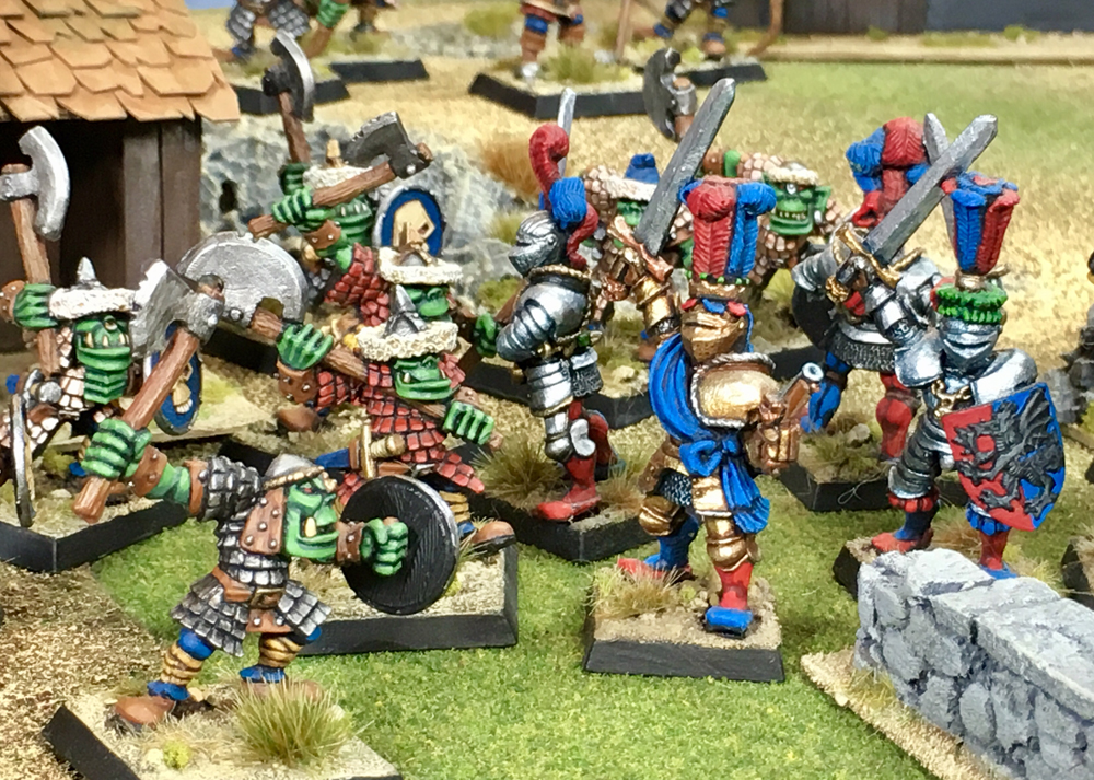 Blue's Marauding Miniatures: New Terrain in Use! Orcs attack!