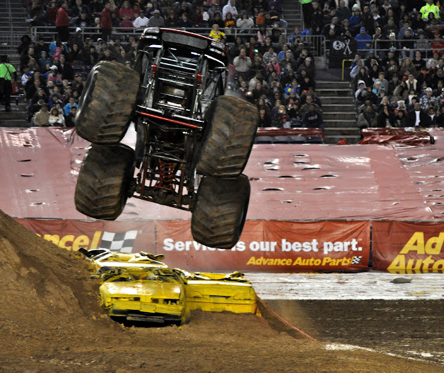 Just A Car Guy: Monster trucks in action, at a glance