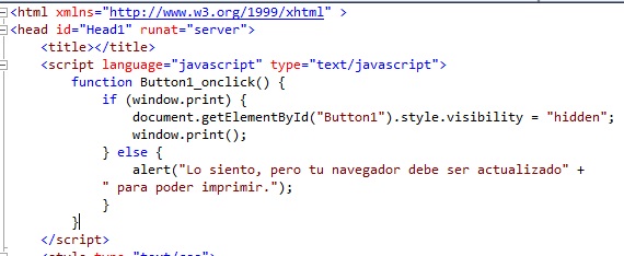 Ocultar Botón Al Imprimir Una Web Vbpuntonet