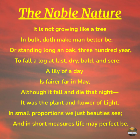 The Noble Nature by Ben Jonson