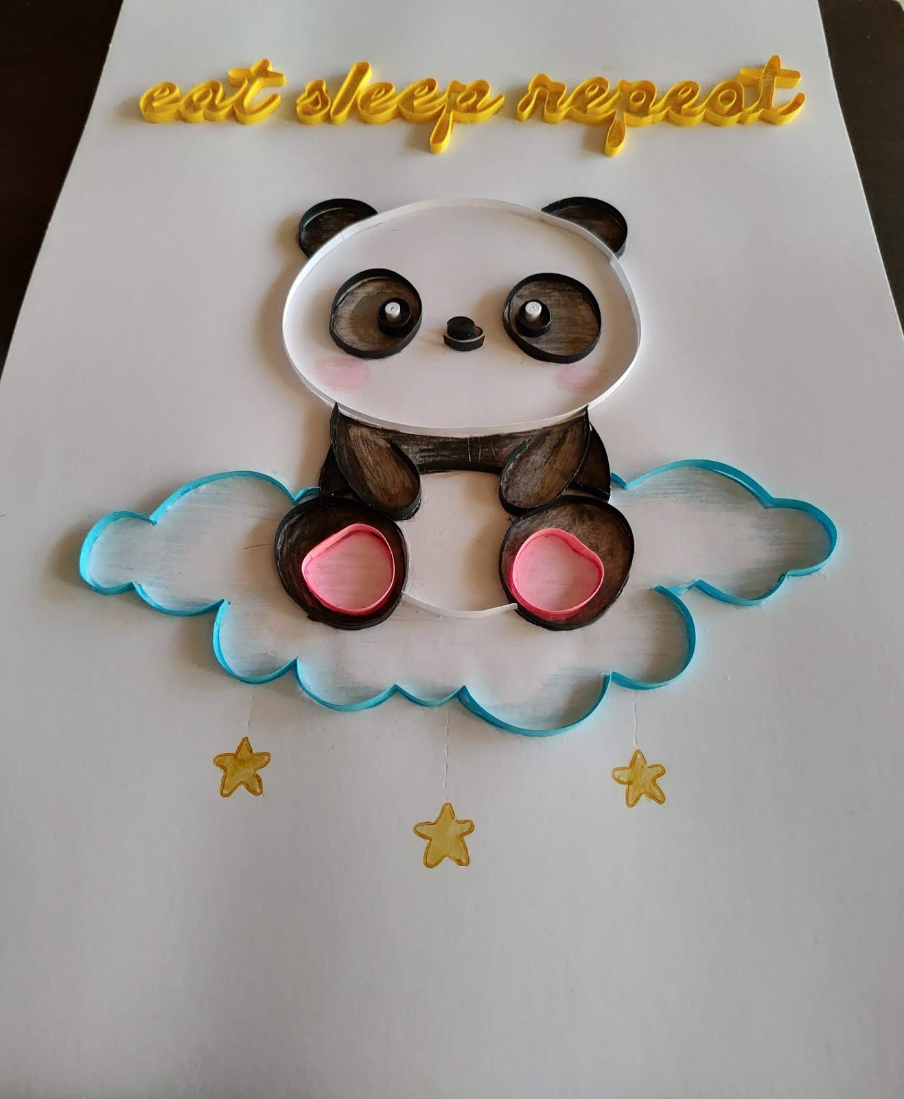 Quilling Panda Wall Decor
