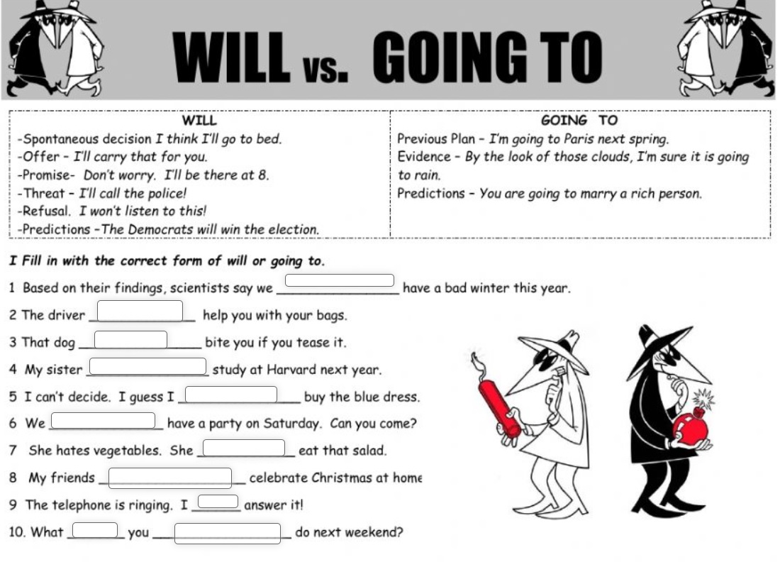 Fordíts! : Will or be going to