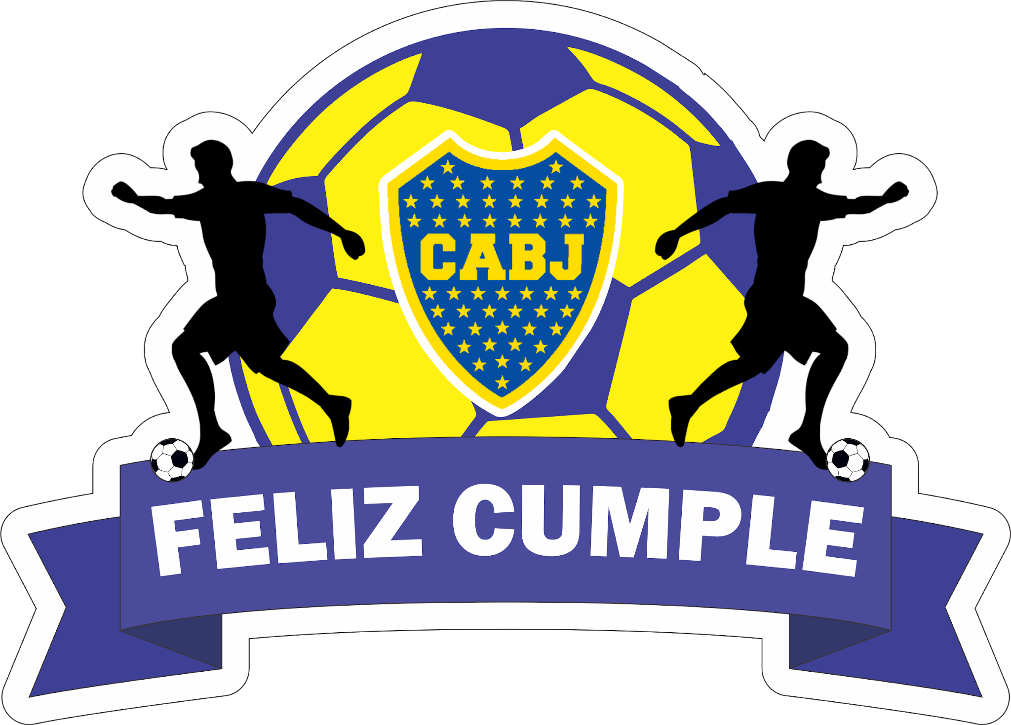 Topper Boca Juniors para imprimir