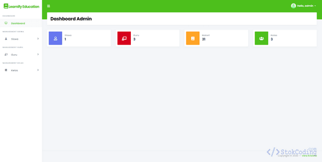 Aplikasi E-Learning Berbasis Web (Codeigniter) – StokCoding.com