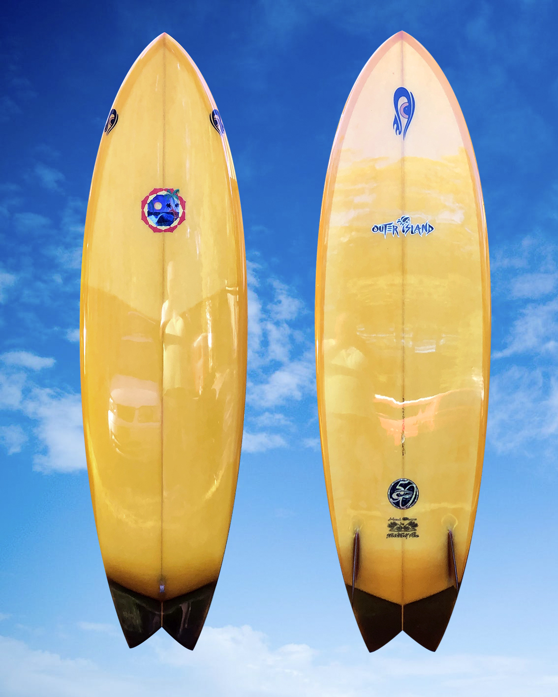 50 year Flex Tail Fish Twin Fin