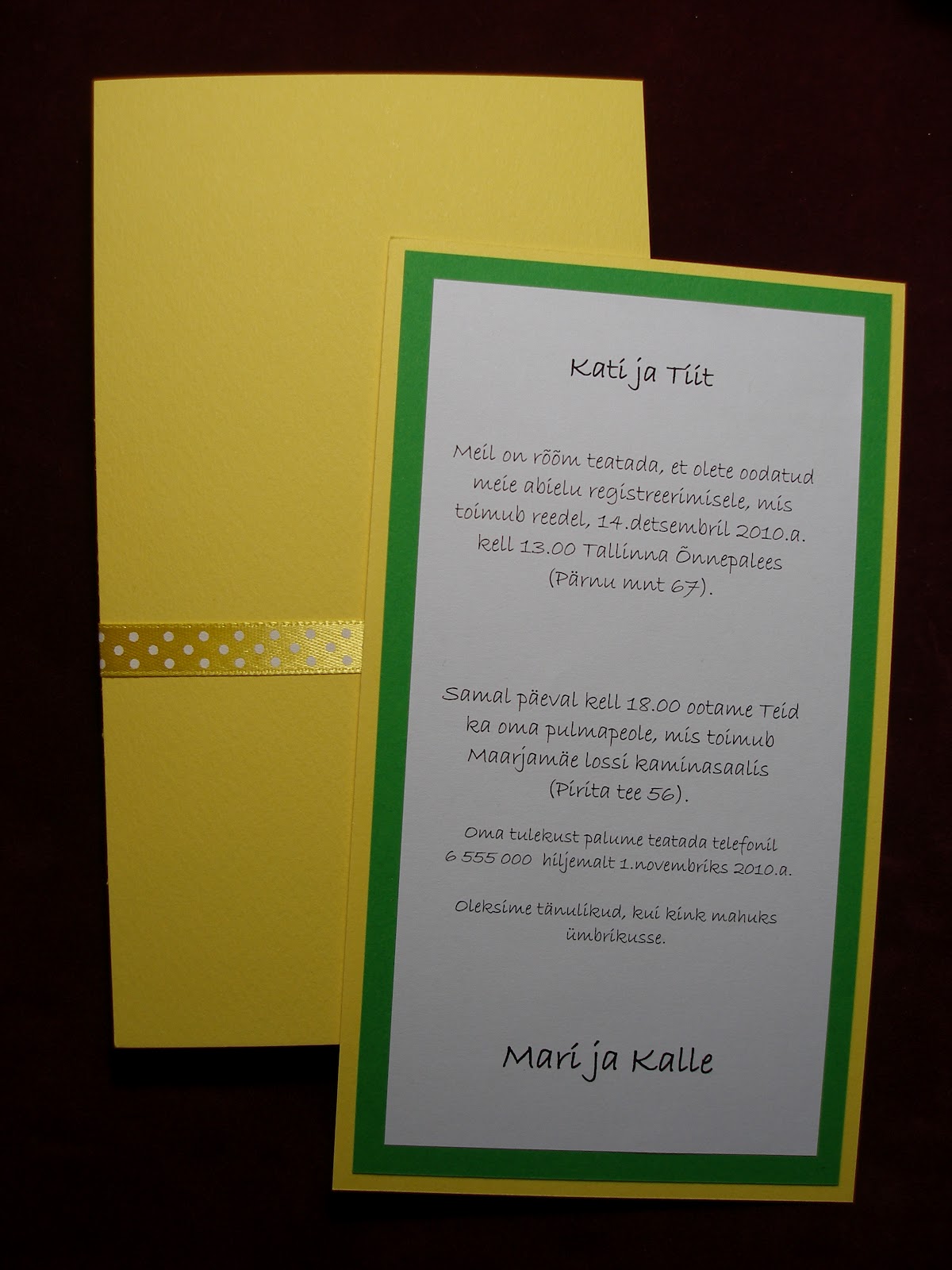 Kaardikoda: Rõõmsates värvides pulmakutse