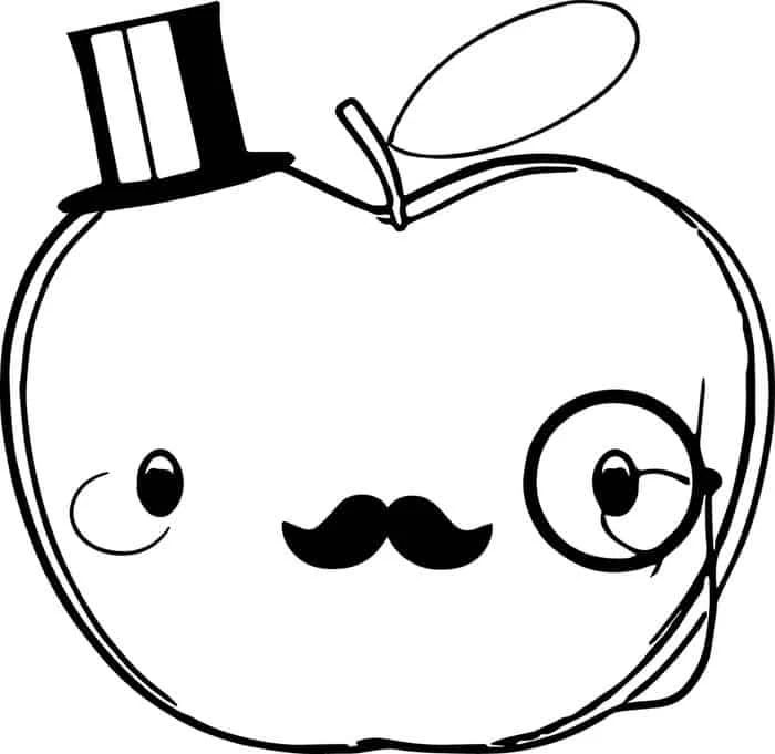 Apple Coloring Pages for Preschoolers [Free Printable] - Yuk Sebar